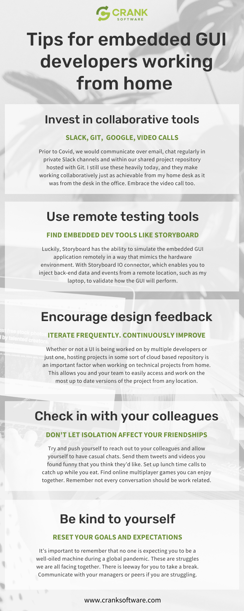 Tips for embedded GUI developers working from home